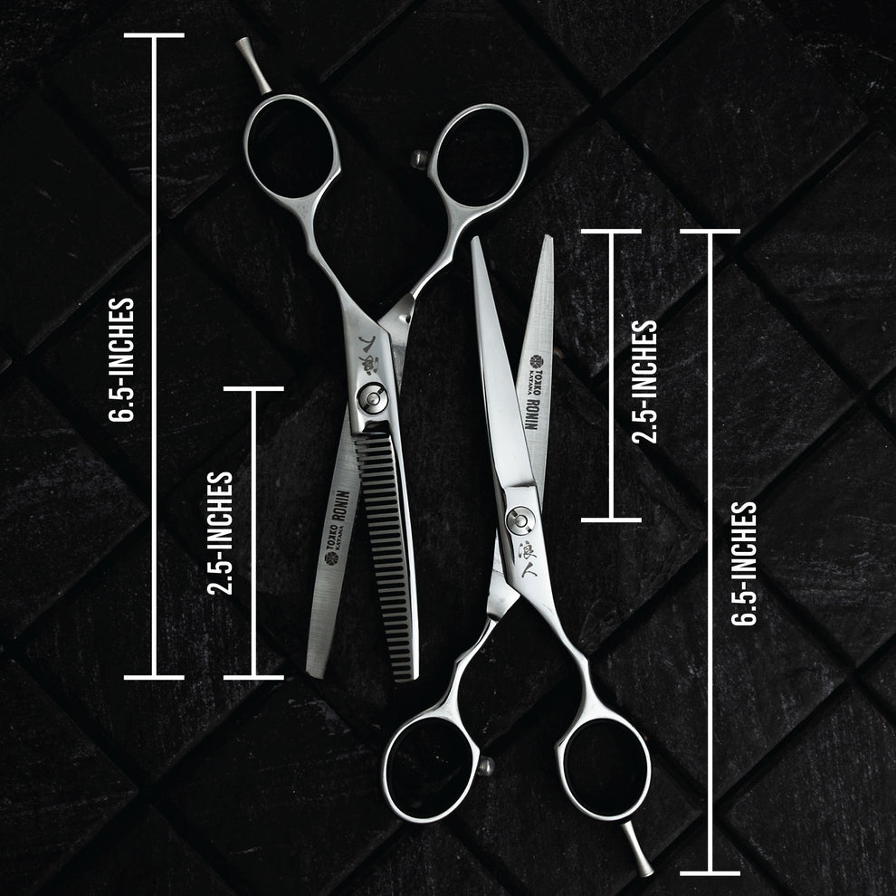 Ronin 6.5″ Hair Shear Set – Japanese Steel Barber Scissors | Tokko Katana